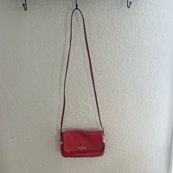 kate spade | Bags | Small Kate Space Cross Body Purse Reddish Orange ...